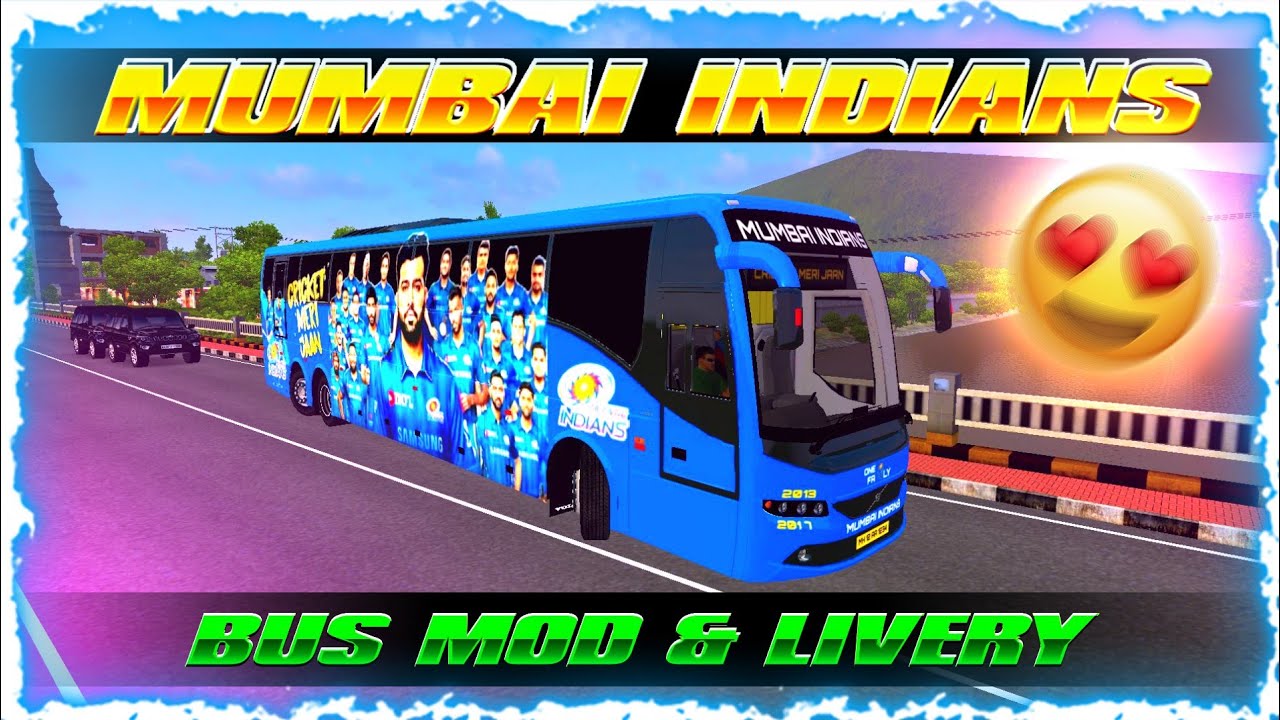 🤩 Mumbai Indians (MI) Bus Mod & Livery Released 🔥 Rohith Sharma On Mi 💙 ...