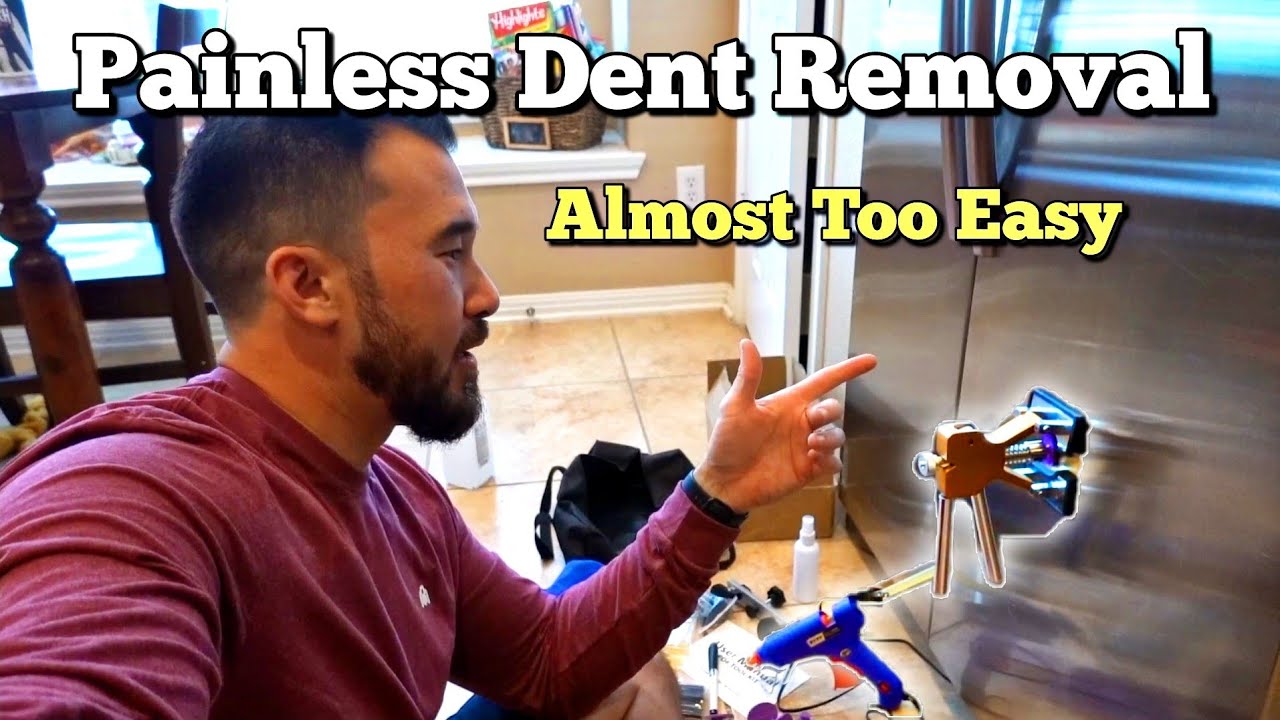 Removing Dent from A Refrigerator Door Using Amazon's Best Selling Kit ...