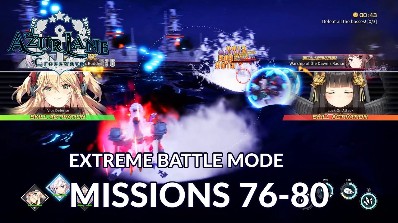 Azur Lane Crosswave: Extreme Battle Mode Missions 76-80 - YouTube
