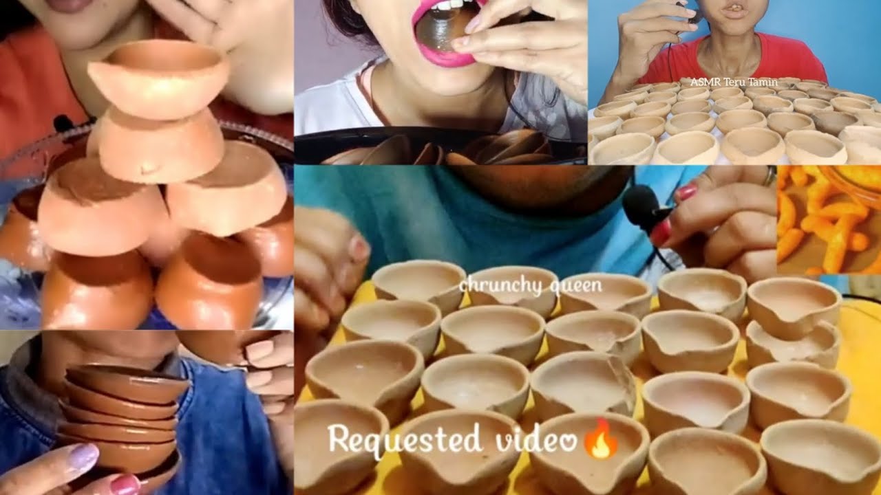Clay Pot Diya Crunch Compilation Indian Clay ( Clay Diya Crunch) - YouTube
