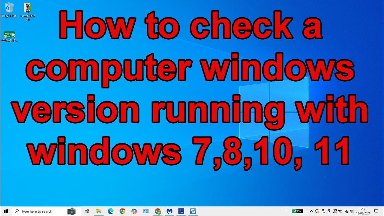 How to check a computer windows version running with windows (7,8,10 ...