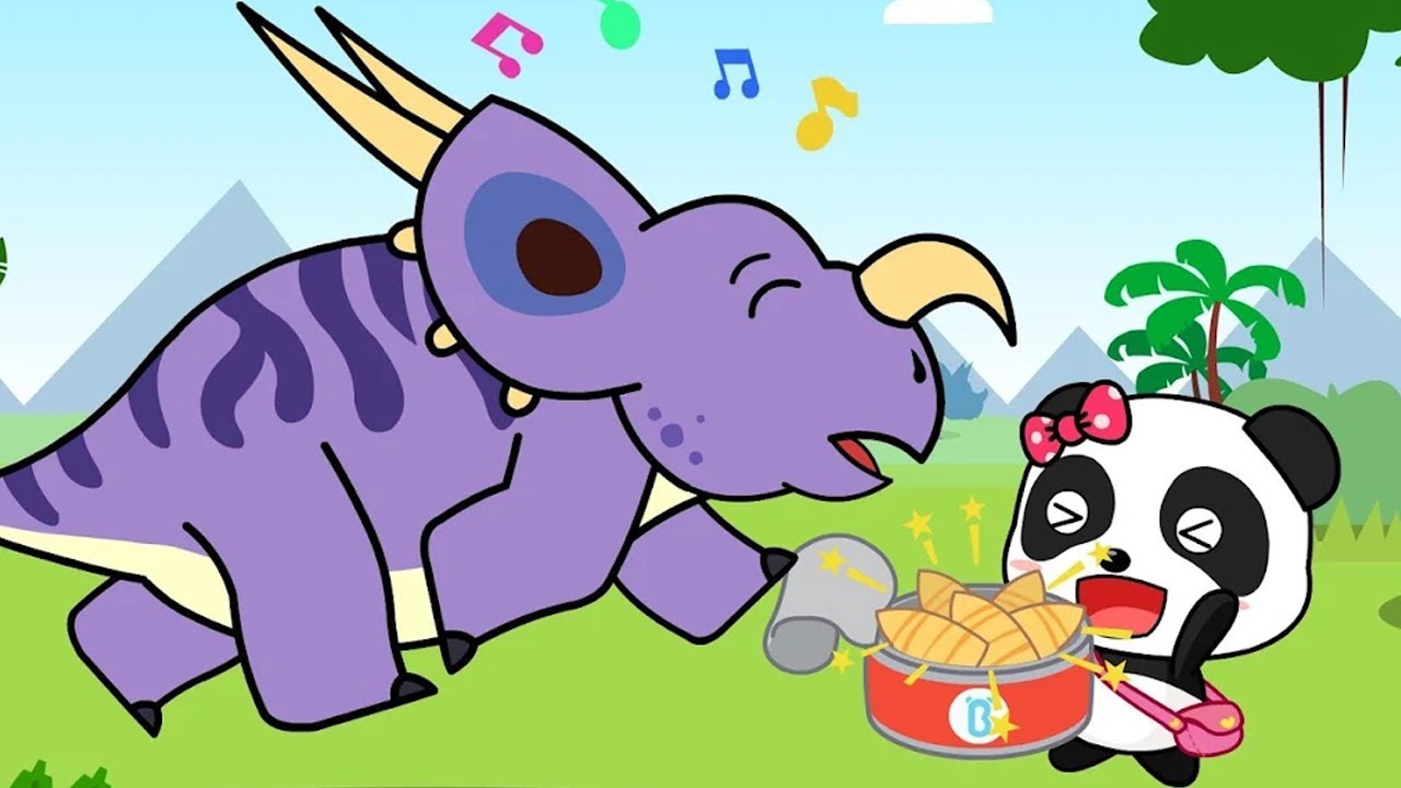Baby Panda’s Dinosaur Planet & Bath Time - BabyBus Game - YouTube