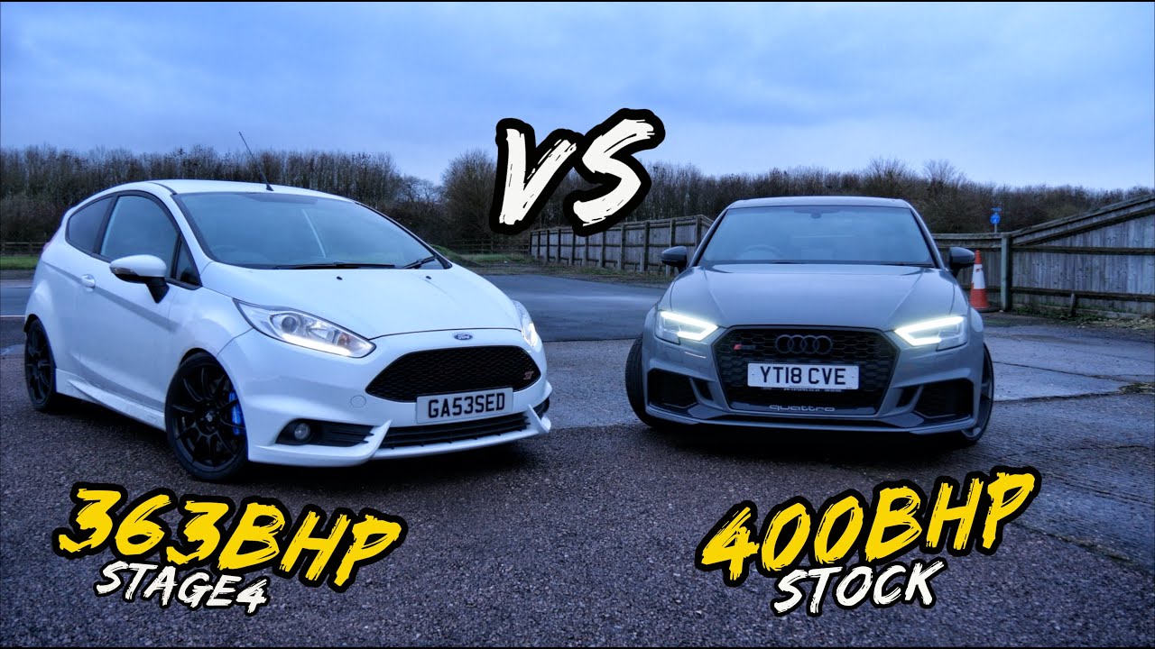 RACING THE BIG TURBO FIESTA ST AGAINST A STOCK RS3 PLUS MORE!! - YouTube
