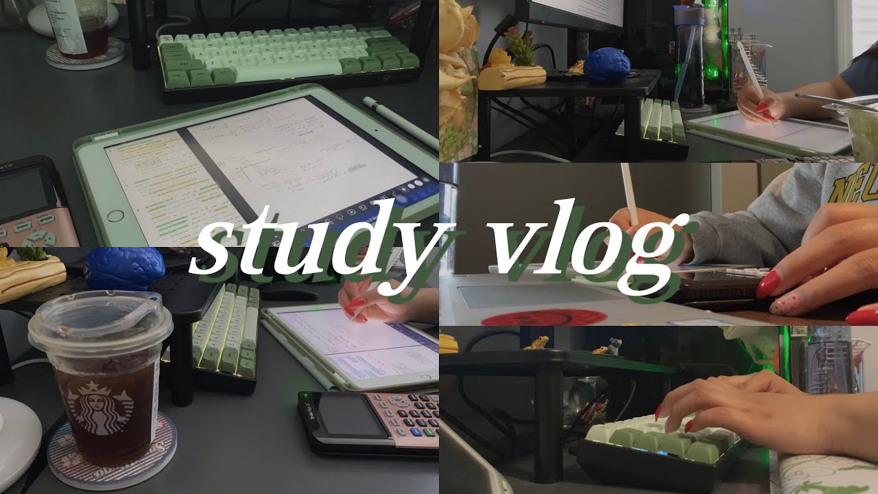Study Vlog 🎧 productive weekend, note-taking, nature walks, studying ...