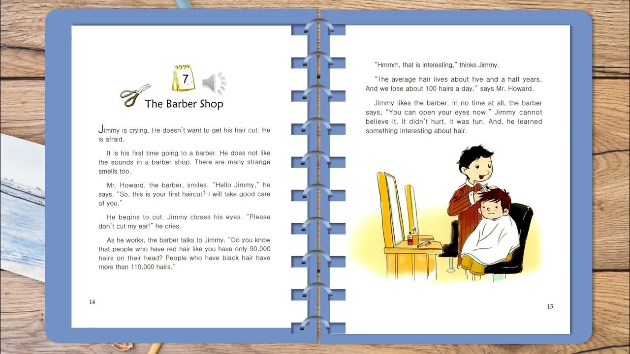 One story a day level 2 book 2 Story 7 - The barber shop - YouTube