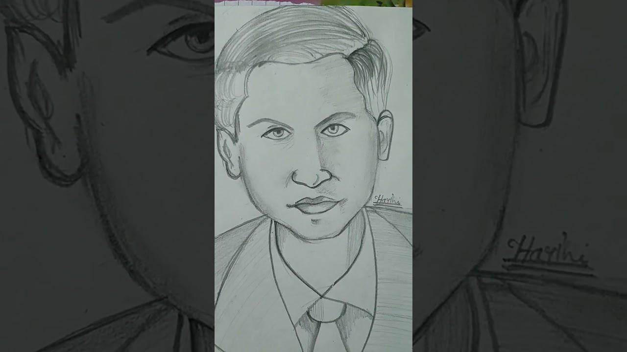 mY fIrSt tiMe dRaWiNg a rEaLiStIc pOrTrAiT oF a mAn : Srinivasa ...
