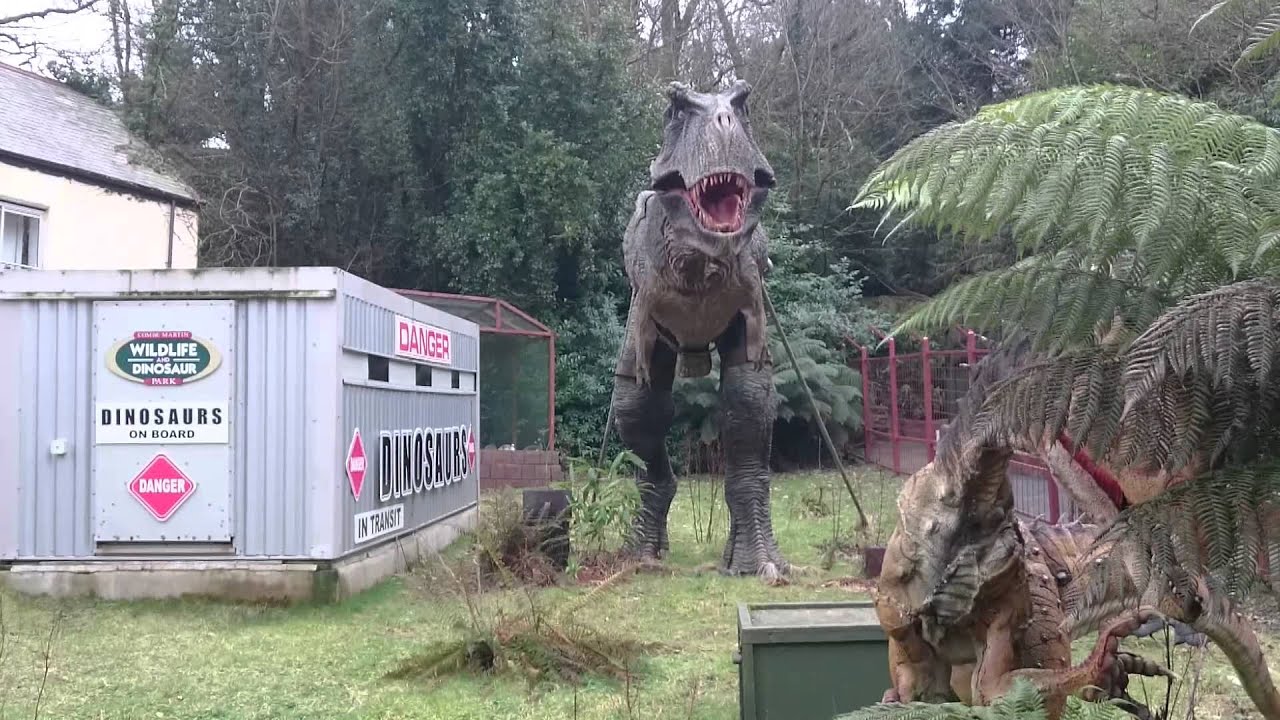 Animated T Rex combe Martin dinosaur park - YouTube