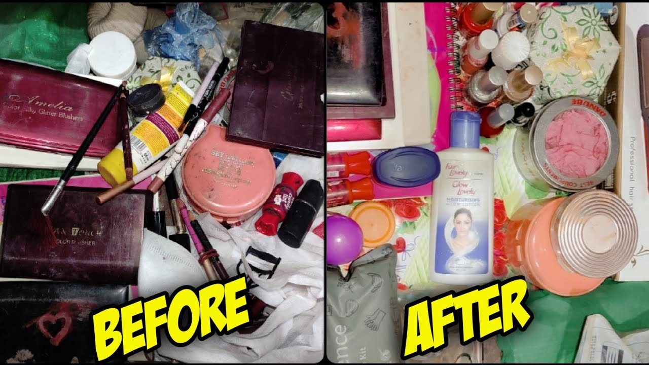 How I Clean And Organize My Middle Class Makeup Vanity | Vanity Tour ...