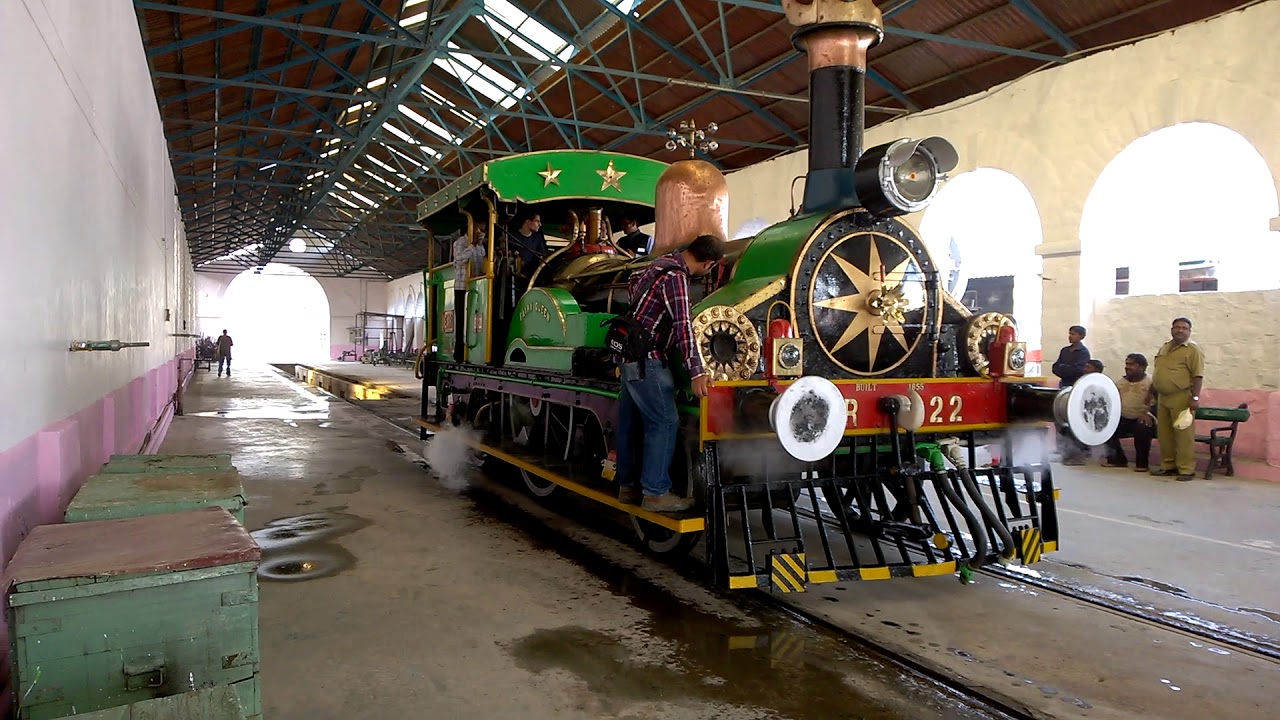 Heritage Steam Loco EIR22 FAIRY QUEEN at Rewari Steam Shed - YouTube