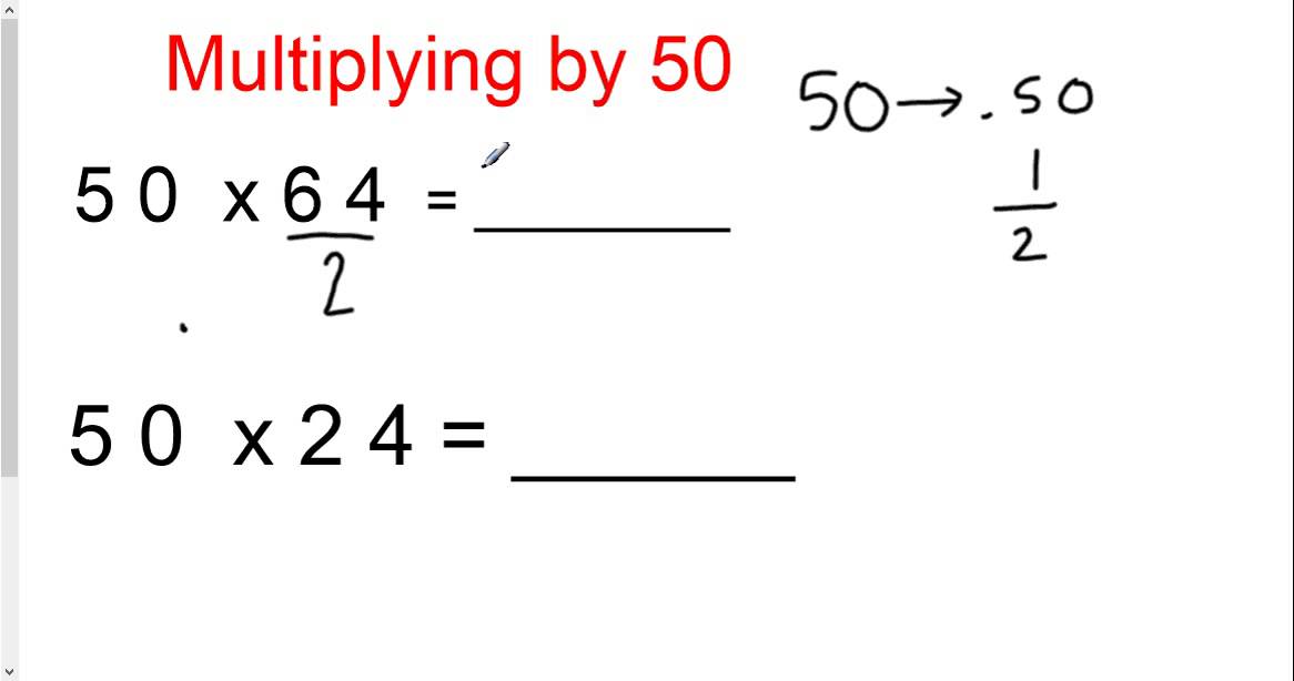 Mulitplying by 50 - YouTube