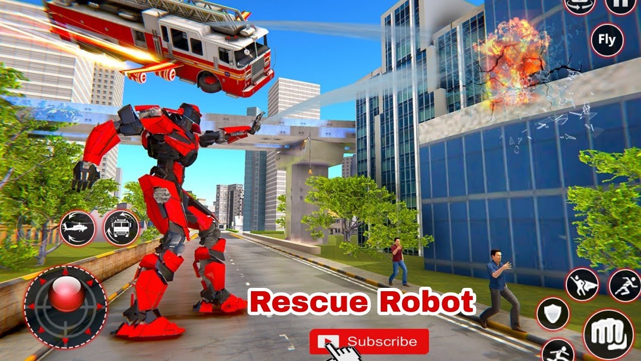 Rescue Robot Car Transformation Game|| Rescue Mode part 2|| Open world ...