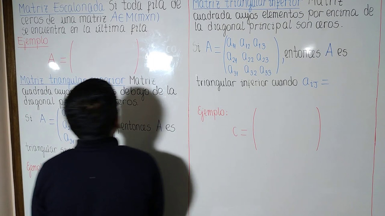 Matriz triangular superior e inferior - YouTube