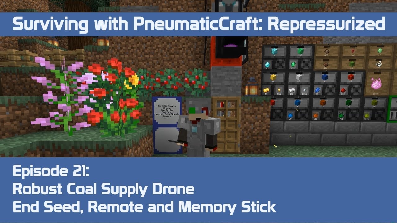 PneumaticCraft: Repressurized #21 - Robust Coal Supply Drone, End Seed ...
