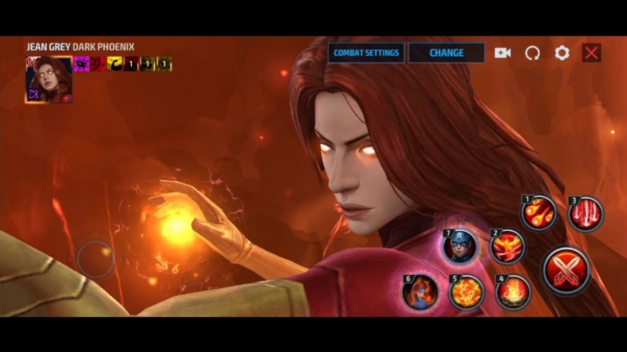 Jean Grey in Dark Phoenix suit skills preview | Marvel Future Fight ...