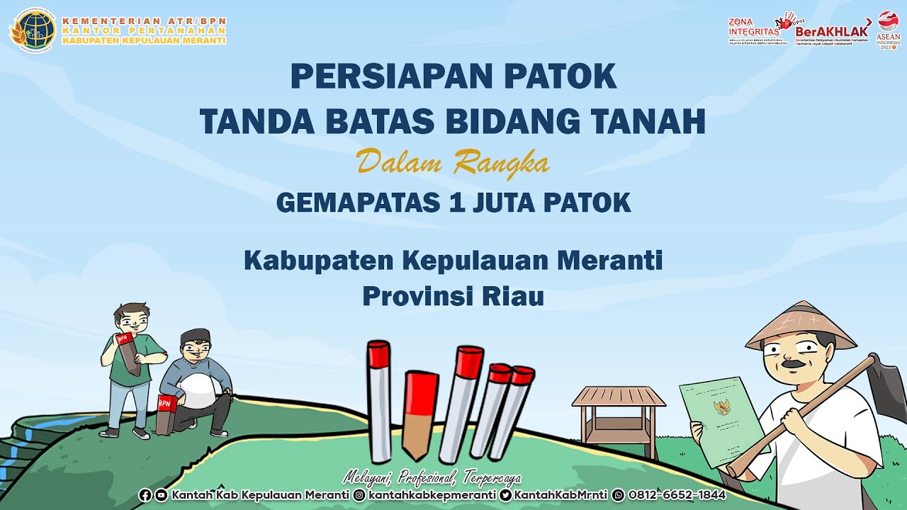 Persiapan Patok Tanda Batas Bidang Tanah (GEMAPATAS) Kab. Kepulauan ...