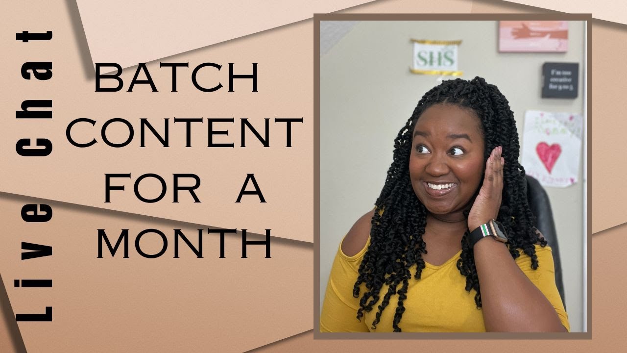 How to Batch Content for a Month Live Chat - YouTube