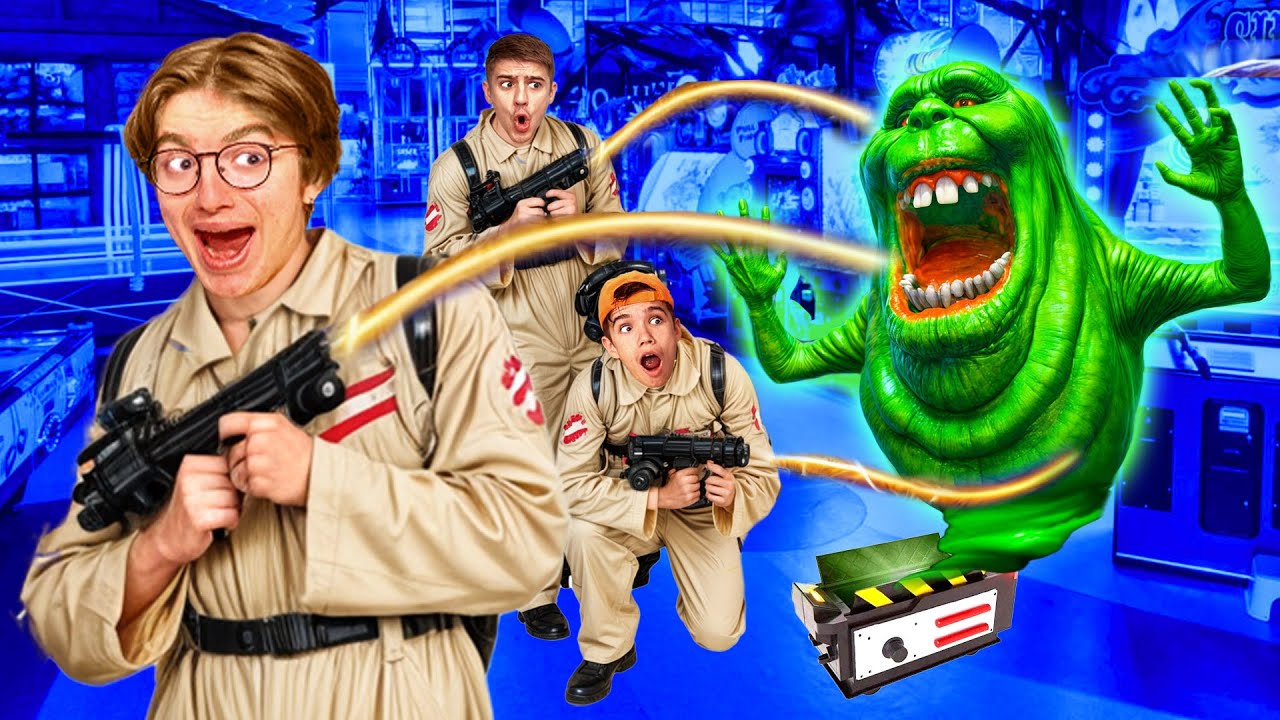 GHOSTBUSTERS in Real Life ! – In A Theme Park - YouTube