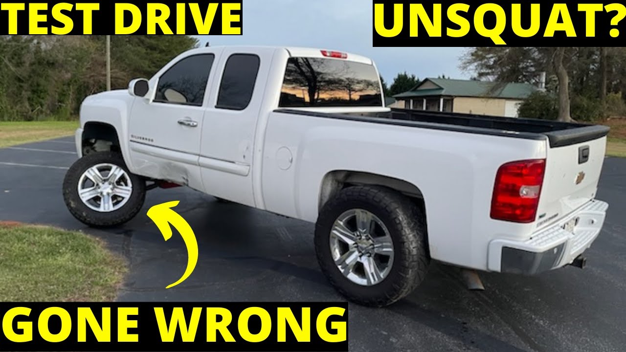 FIXING THE SQUATTED SILVERADO SHOULD WE UNSQUAT IT? - YouTube