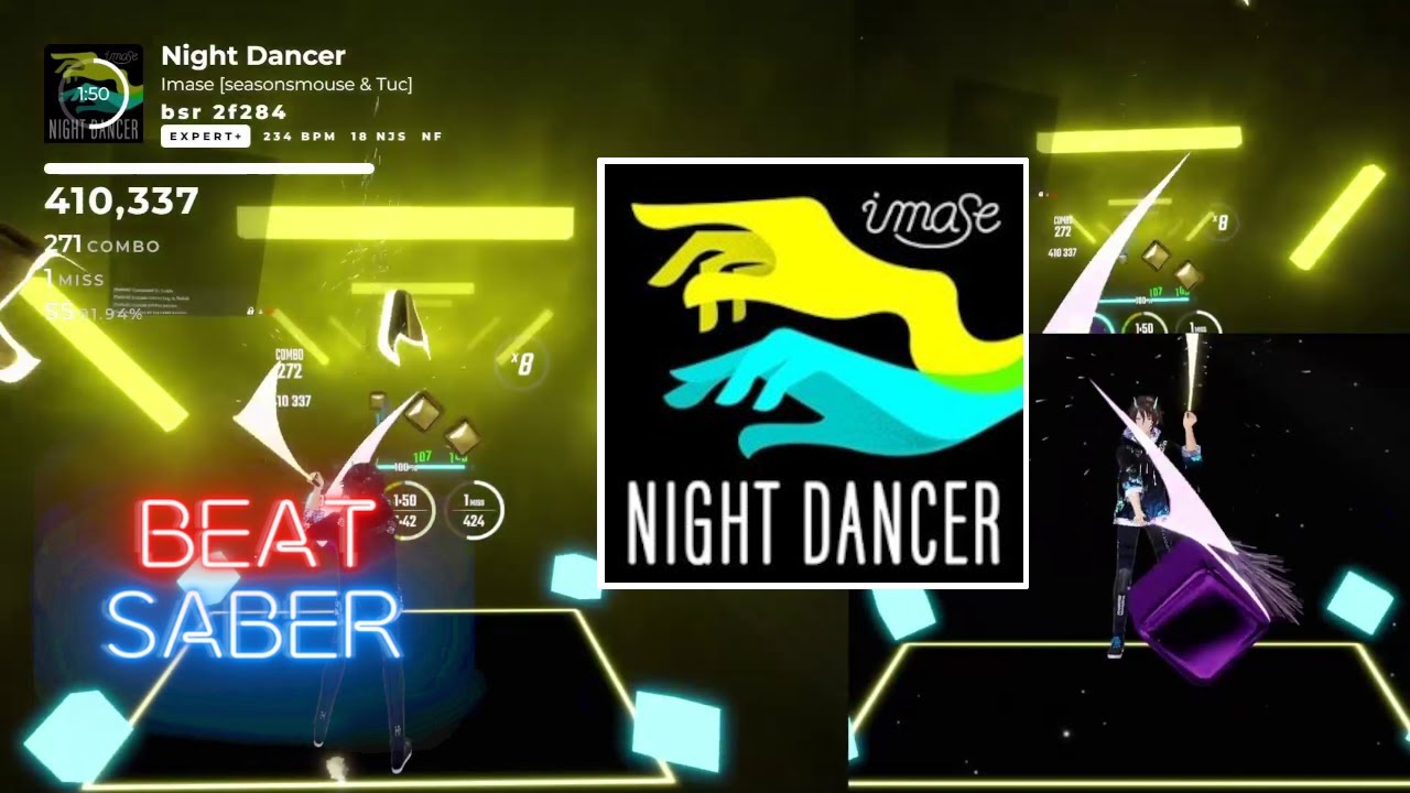 【BeatSaber】Night Dancer - Imase (Expert+) - YouTube