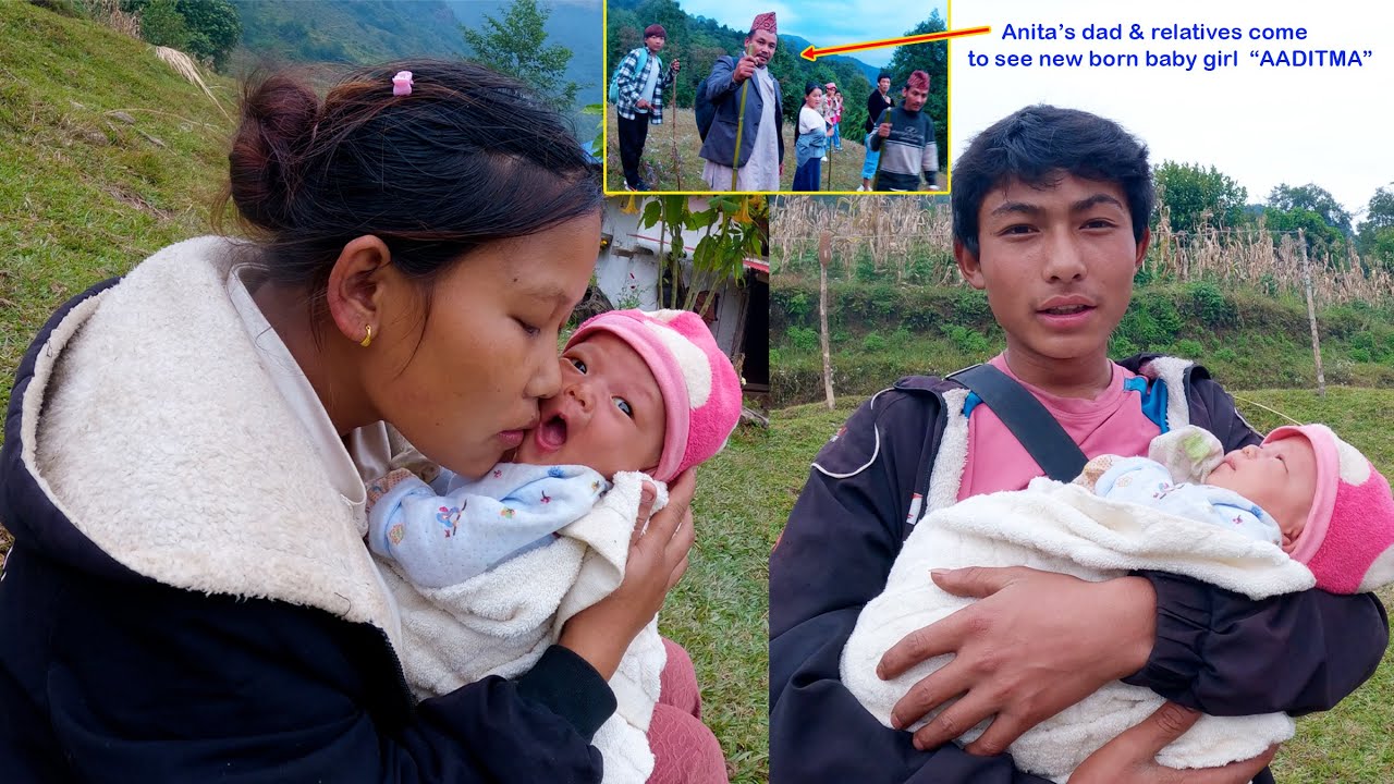 Anita's dad & relatives come to see new born baby girl II Baby "AADITMA ...
