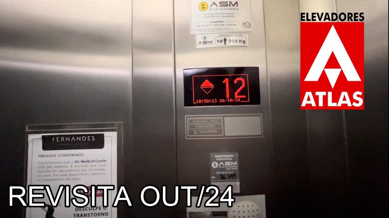 Revisita Out/24 Elevadores Atlas Excel Linea Ufficio em Prédio ...