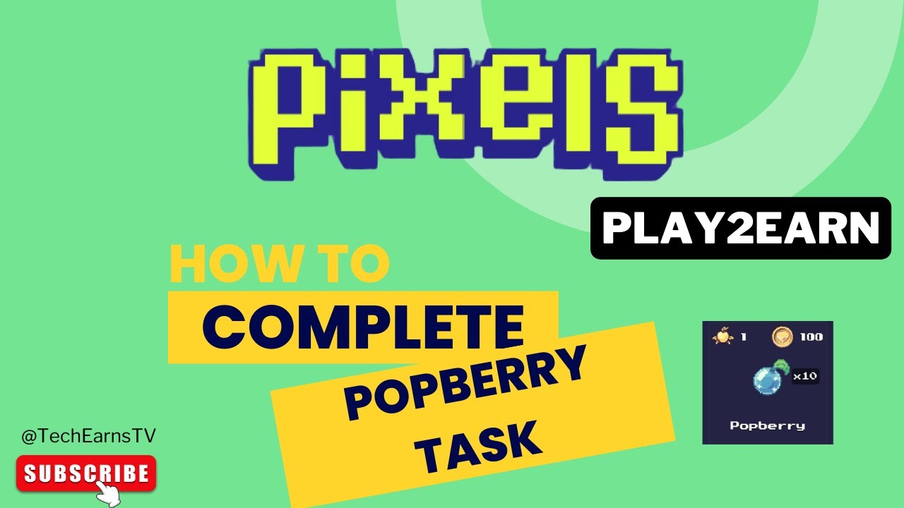 HOW TO COMPLETE POPBERRY TASK in Pixels - YouTube