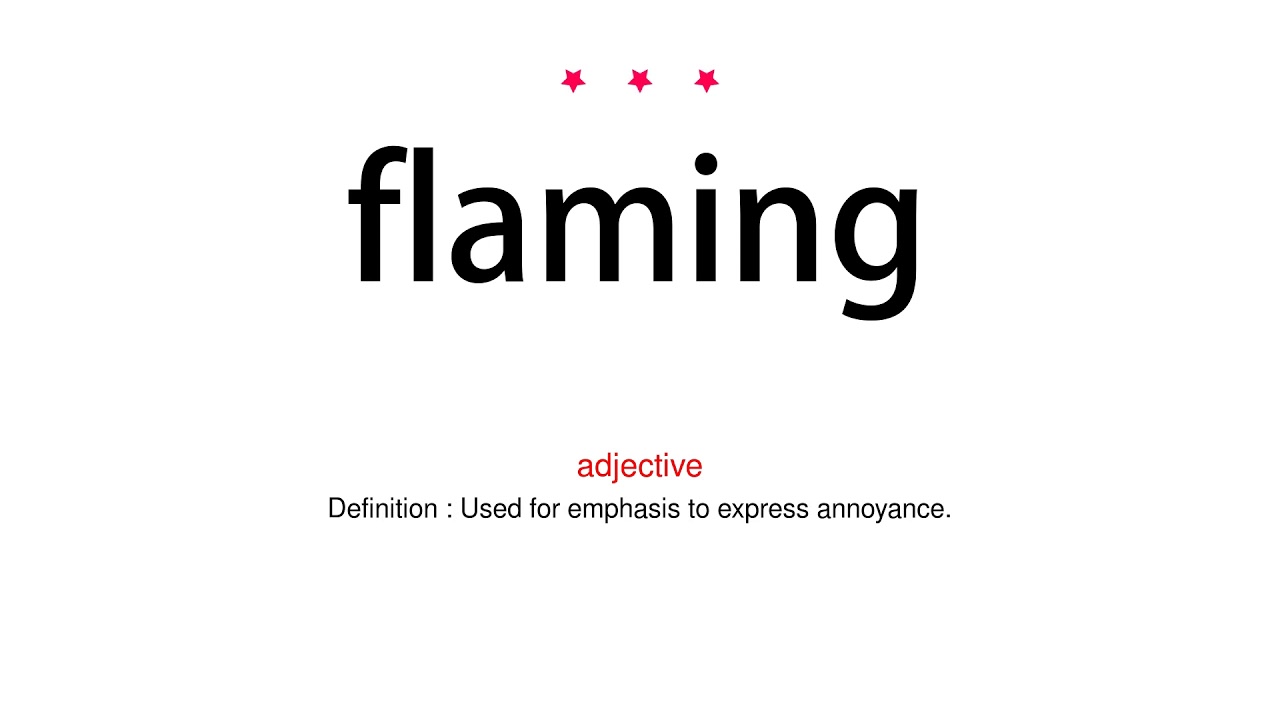 How to pronounce flaming - Vocab Today - YouTube
