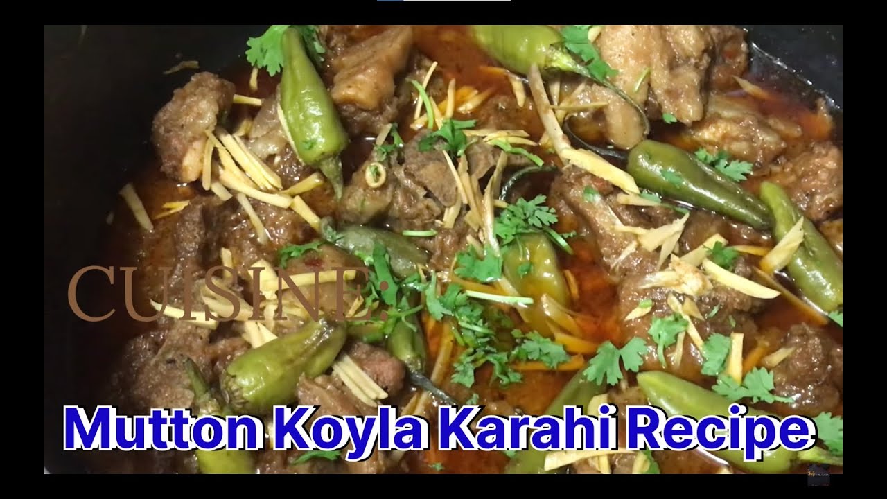 Mutton Koyla Karahi Recipe l Cooking With Sofia Hassan - YouTube