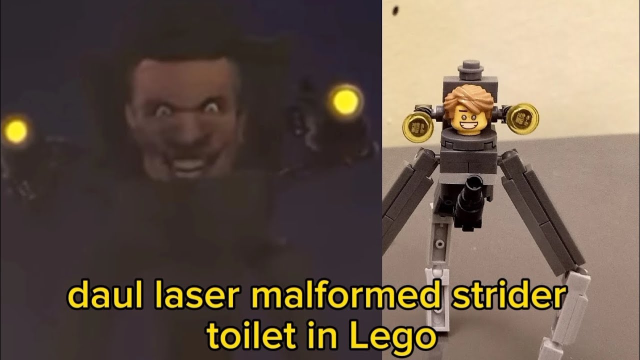 daul laser malformed strider toilet in Lego form skibidi toilet (full ...