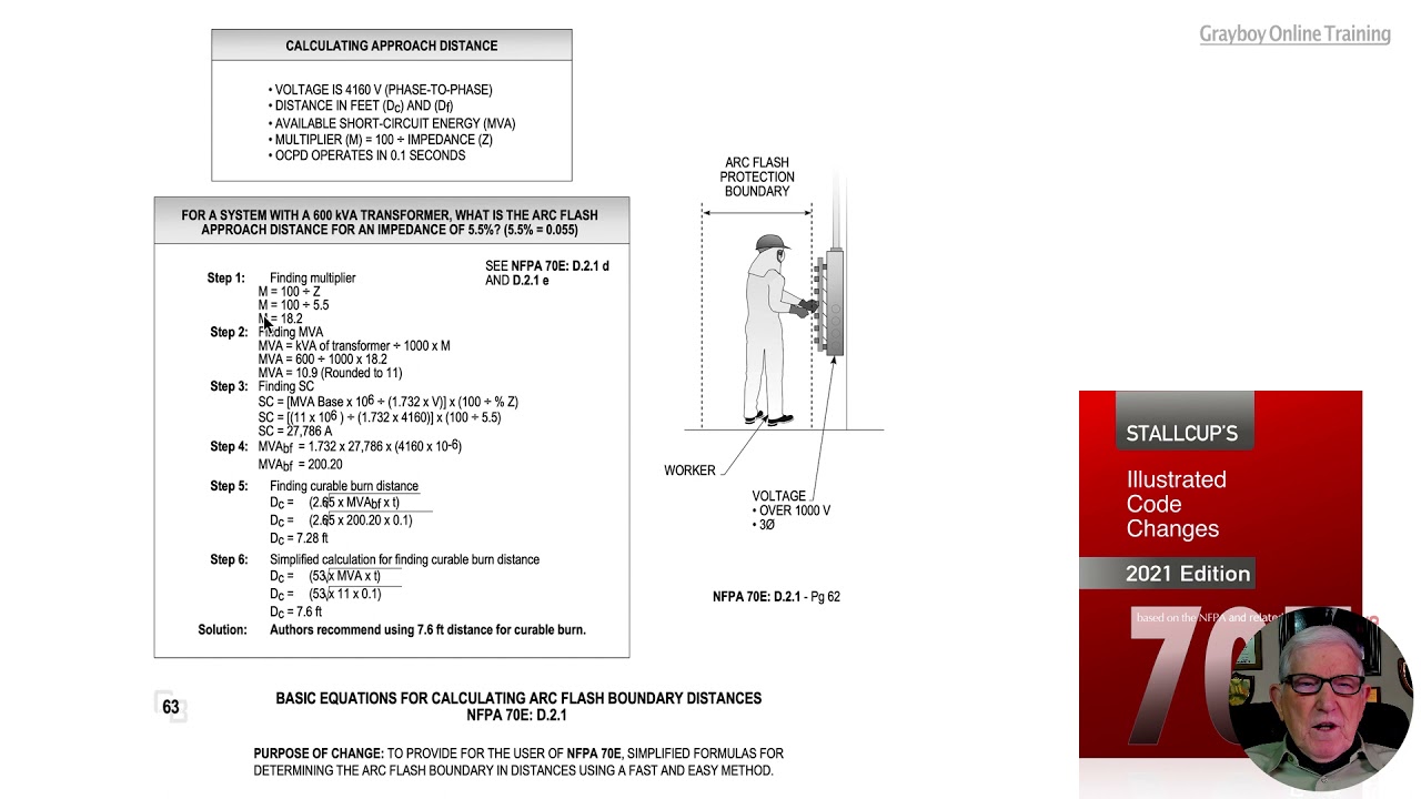63 D.‍2.1 Basic Equations for Calculating Arc Flash Boundary Distances ...