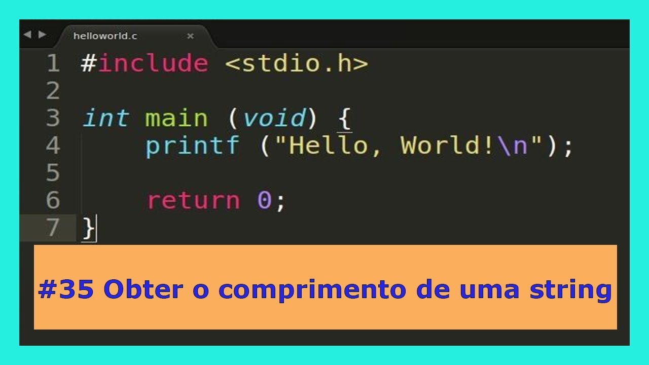 Tutorial de C #35 - Obter o comprimento de uma string - YouTube