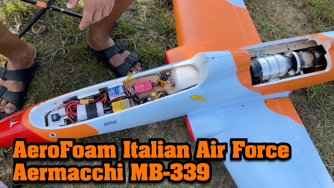 AeroFoam Italian Air Force Aermacchi MB-339 RC Turbine Jet - YouTube