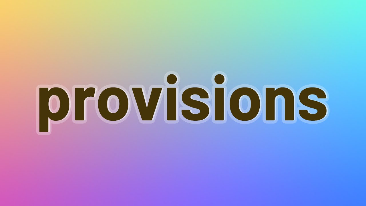 Provisions - 17 English Vocabulary Flashcards - YouTube