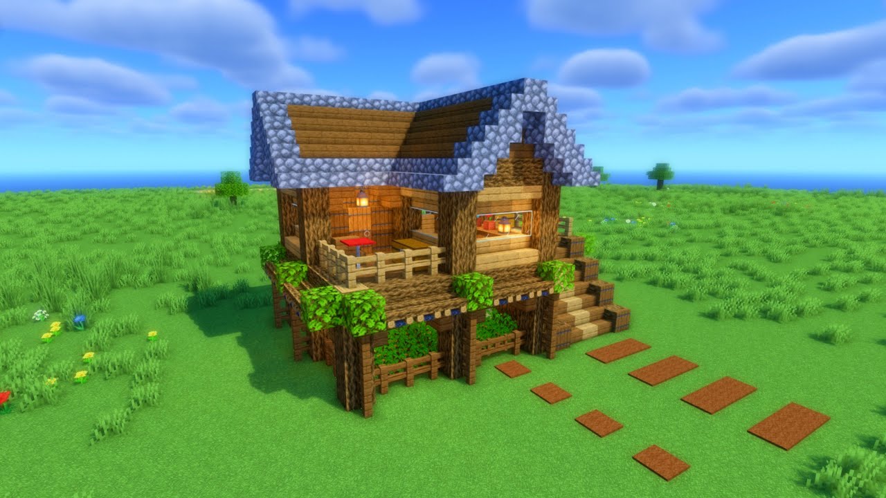 ⚒️ Minecraft | How To Build a Simple Survival House | Starter House 🏡 ...