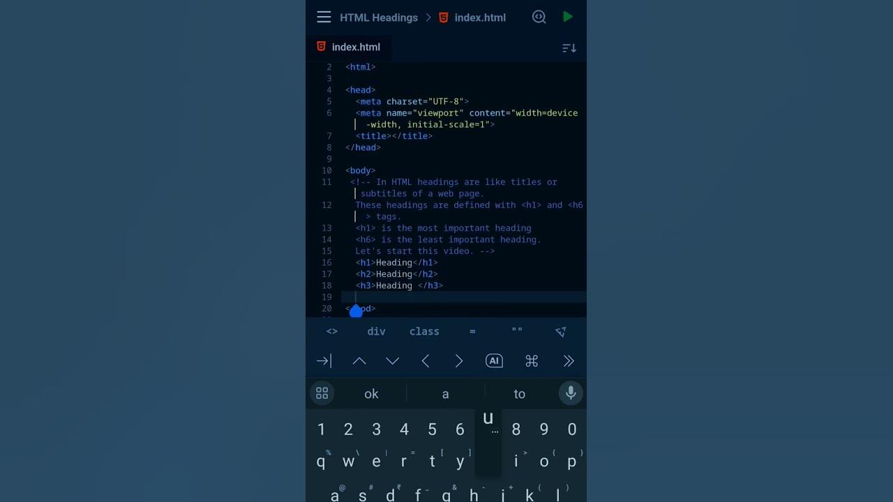 Html Heading Tag Tutorial For Beginners How Html Coding Mobile Webdevelopment Trending 