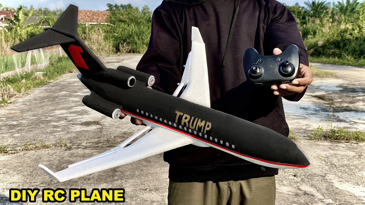 Build and Fly Donald trump Boeing 727 Micro RC Plane - YouTube