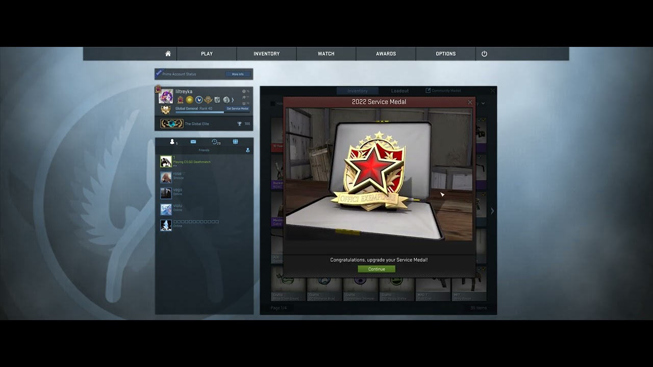 Getting 2022 Red Service Medal W Scaleform Ui Youtube