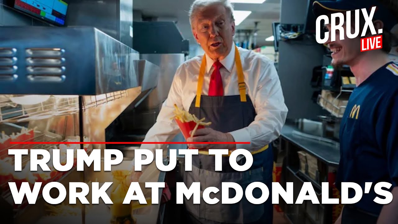 Donald Trump Live | Watch: Trump Puts On Apron And Serves Fries At ...