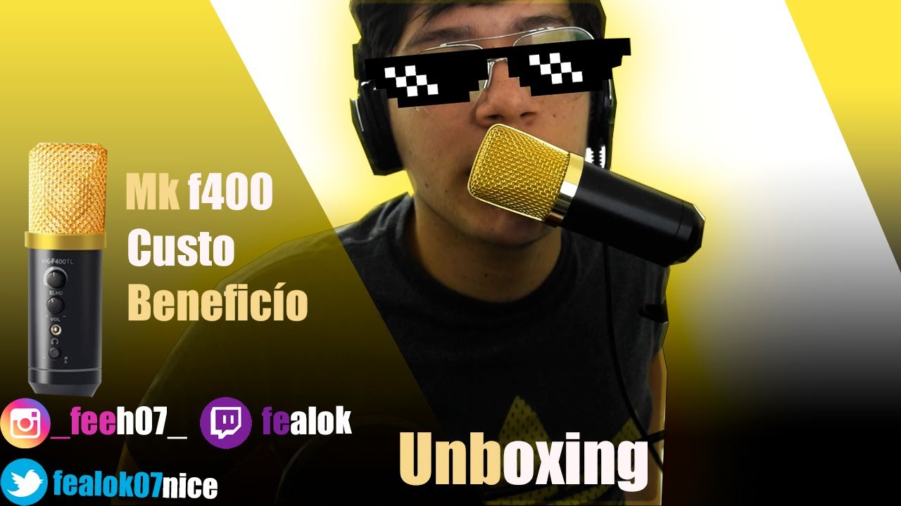UNBOXING!! #1 unboxing do microfone mk f400usb - YouTube