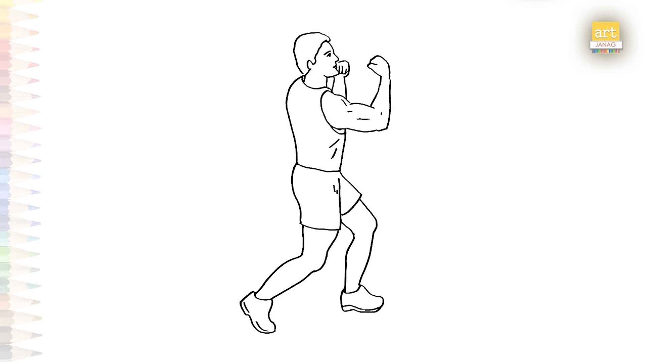 Uppercut punch boxing drawing easy | Art tutorial | How to draw boxing ...