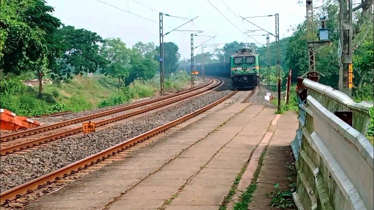 Heavy Weight Goods Train WAG-9 Passing by the Station।। Indian Goods Train 😃।। - YouTube