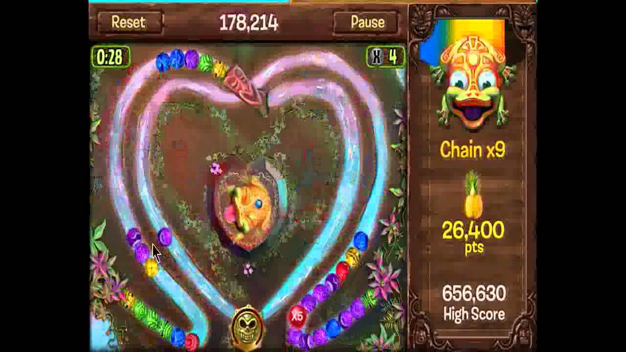 How to Relax and Still Get 500,000 in Zuma Blitz (no power ups, normal ...