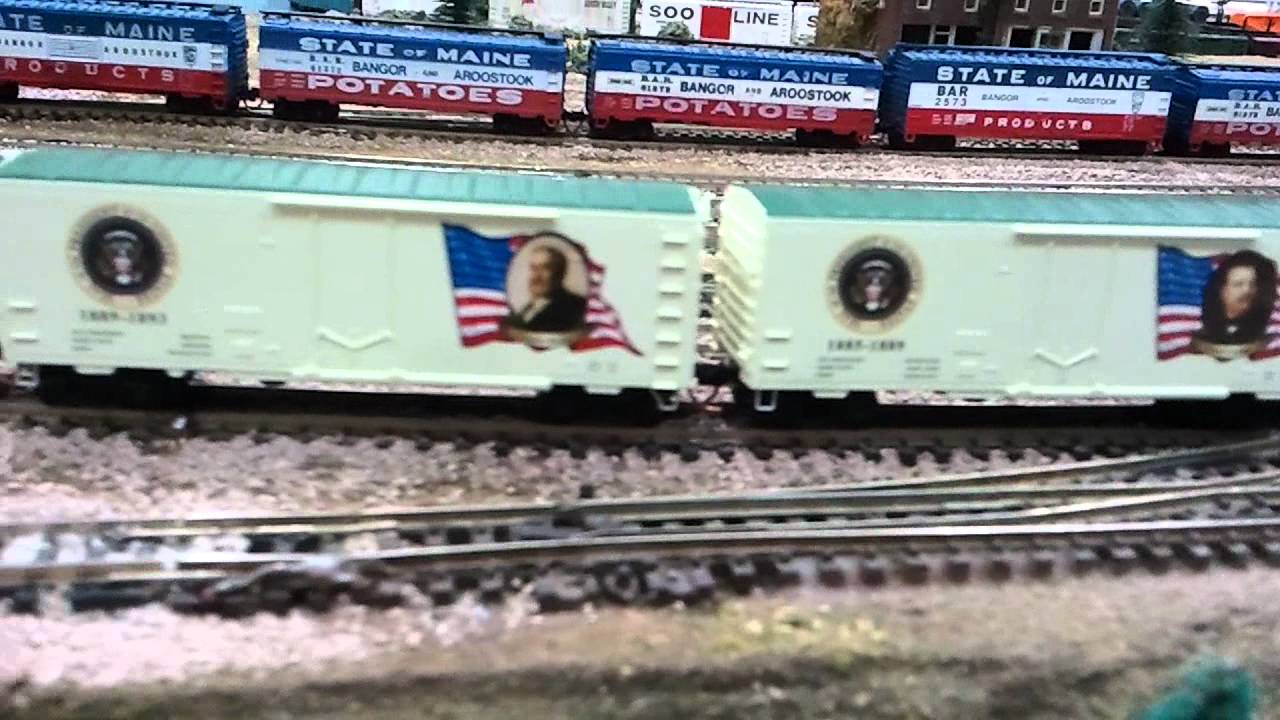 N Scale , US Presidents train set - YouTube