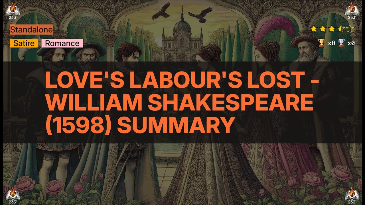 Love's Labour's Lost - William Shakespeare (1598) Summary - YouTube
