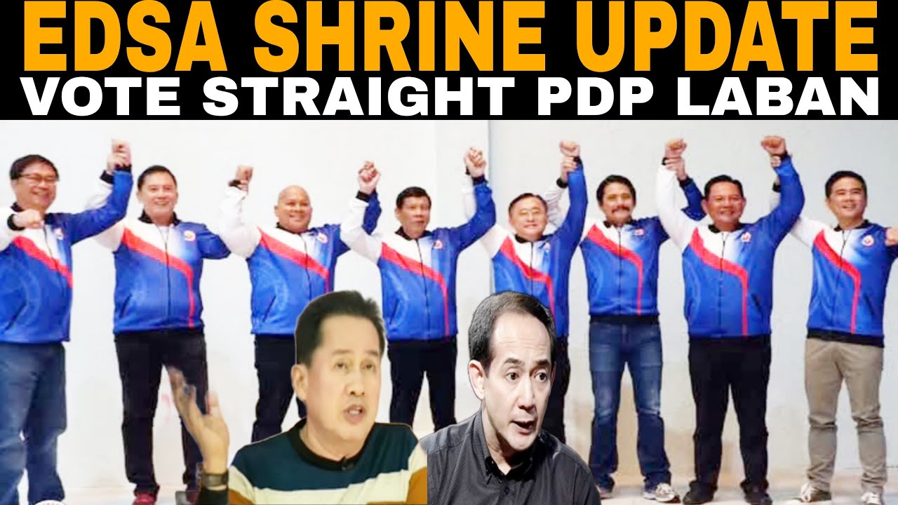 UPDATE EDSA SHRINE, VOTE STRAIGHT PDP LABAN - YouTube
