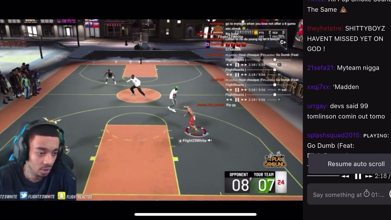 I played Flight23white on nba 2k20 ( I want a wager flight) - YouTube