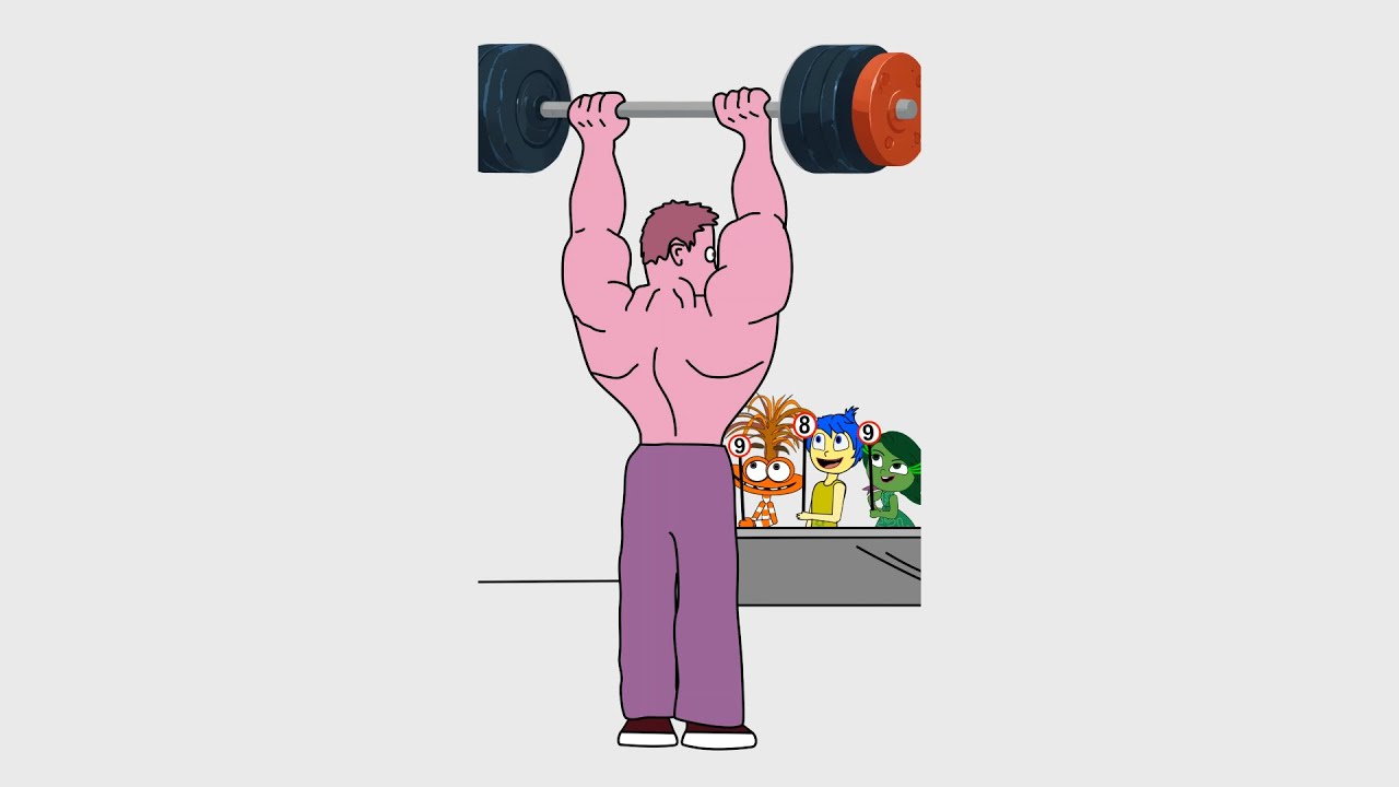 Pumped Up (Powerlifting) #animation #cartoon #insideout - YouTube