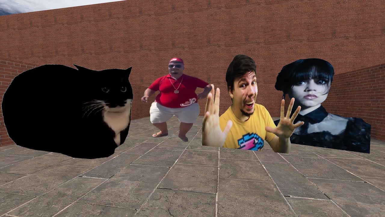 Skibidi bop yes yes yes , Mr Beast , maxwell cat and Wednesday Addams ...