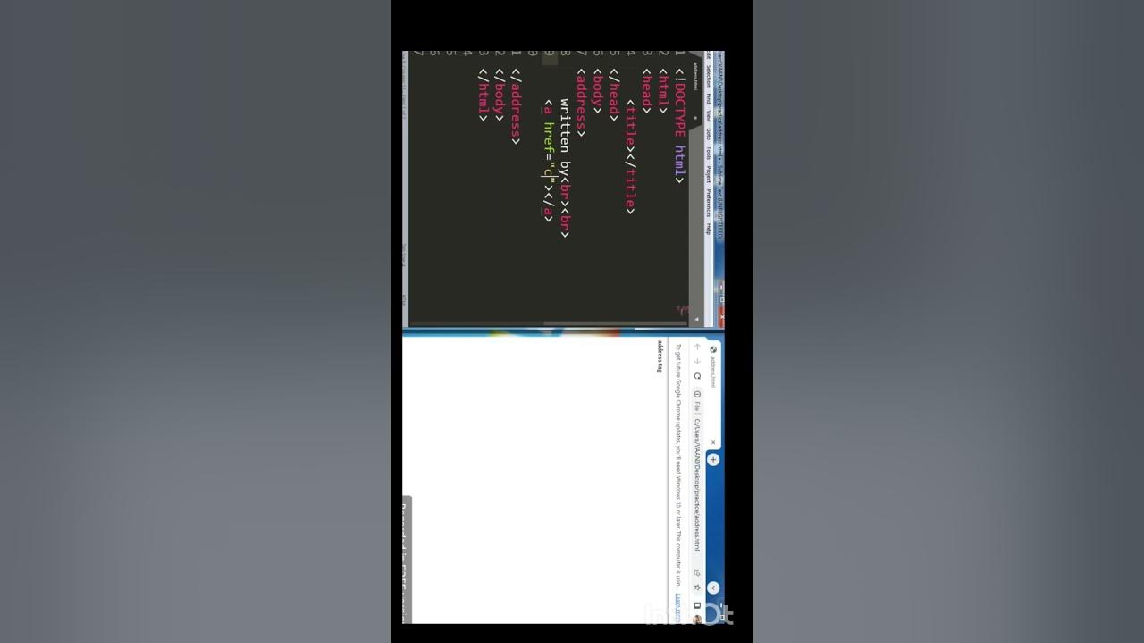 address tag in HTML, how to use address tag#html #cprogrammingbasics # ...