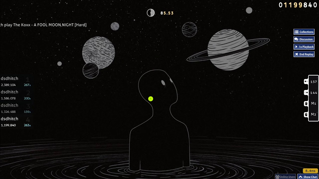 Osu! A fool moon night by The Koxx. Hard 3.57* - YouTube